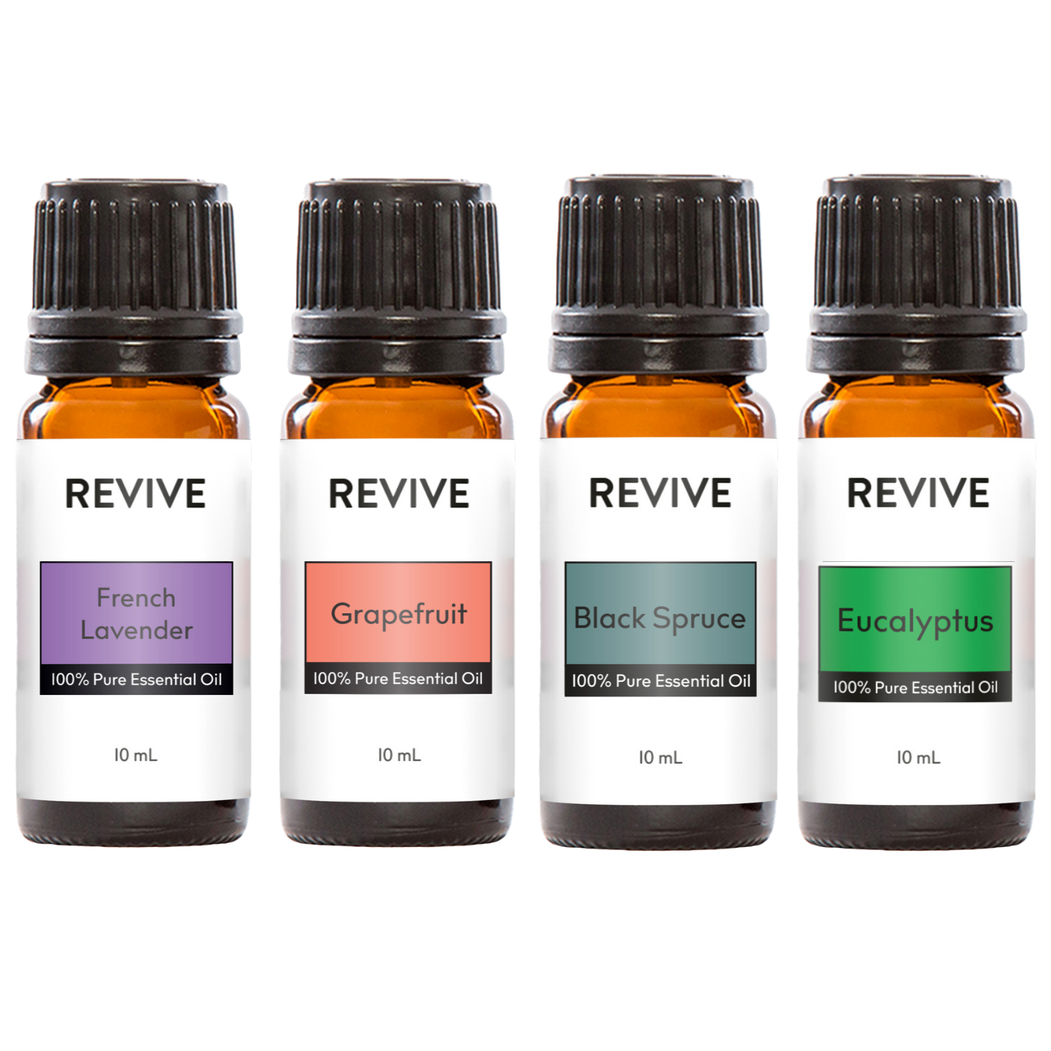 1 Floral, 1 Citrus, 1 Woodsy, 1 Herbal - REVIVE Essential Oils