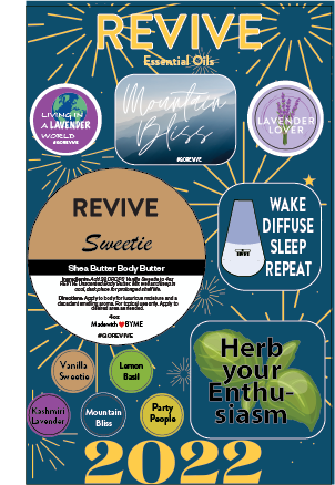 Winter Box 2022 Sticker Sheet (sheet Only) - REVIVE Essential Oils