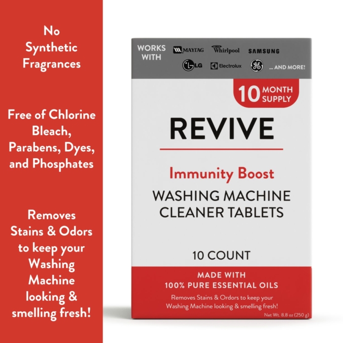 Immunity Boost Washing Machine Cleaner Tablets - REVIVE Essential Oils
